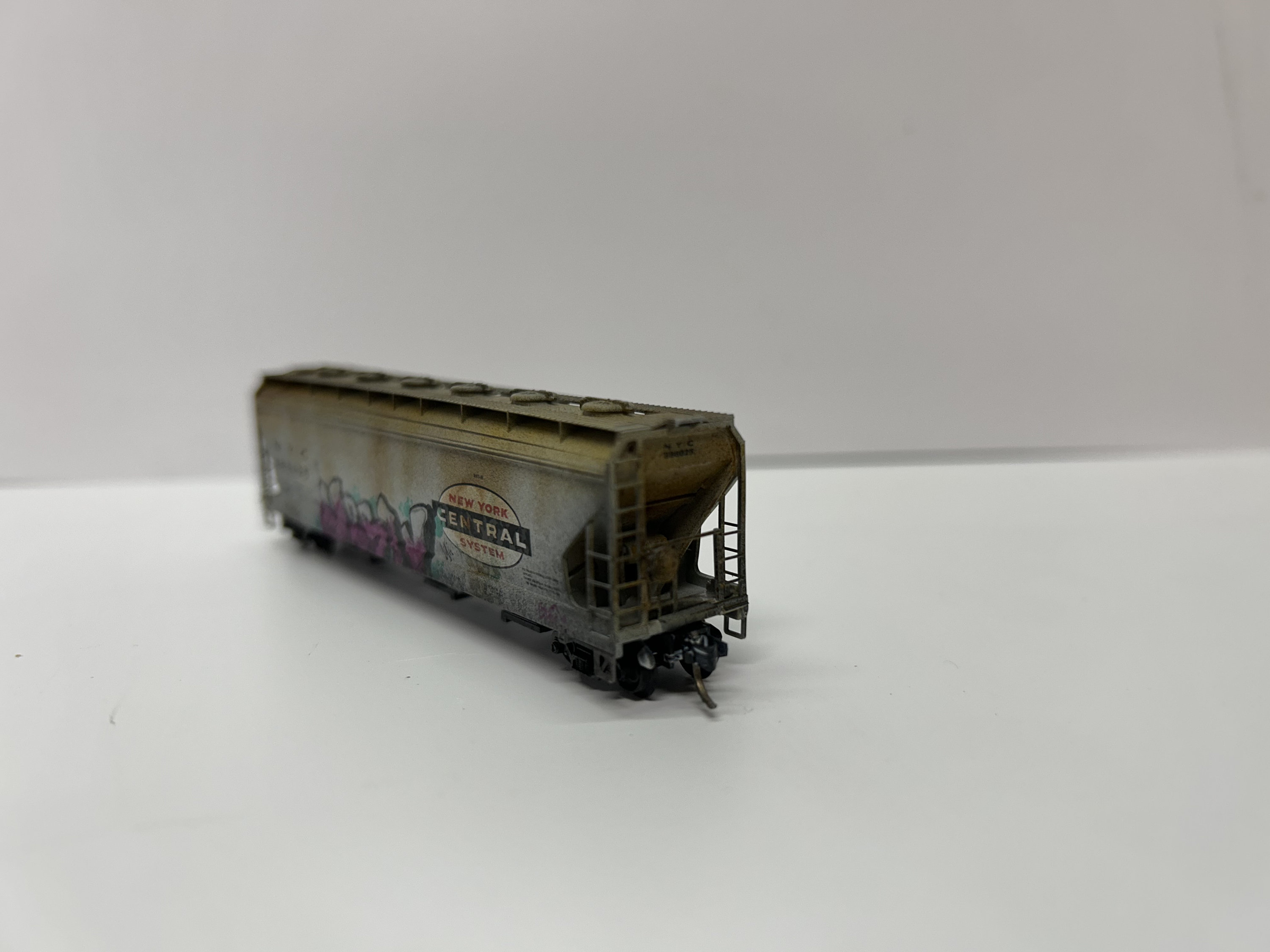 Custom Painted N Scale Hopper Model Train Car With Graffiti and ...