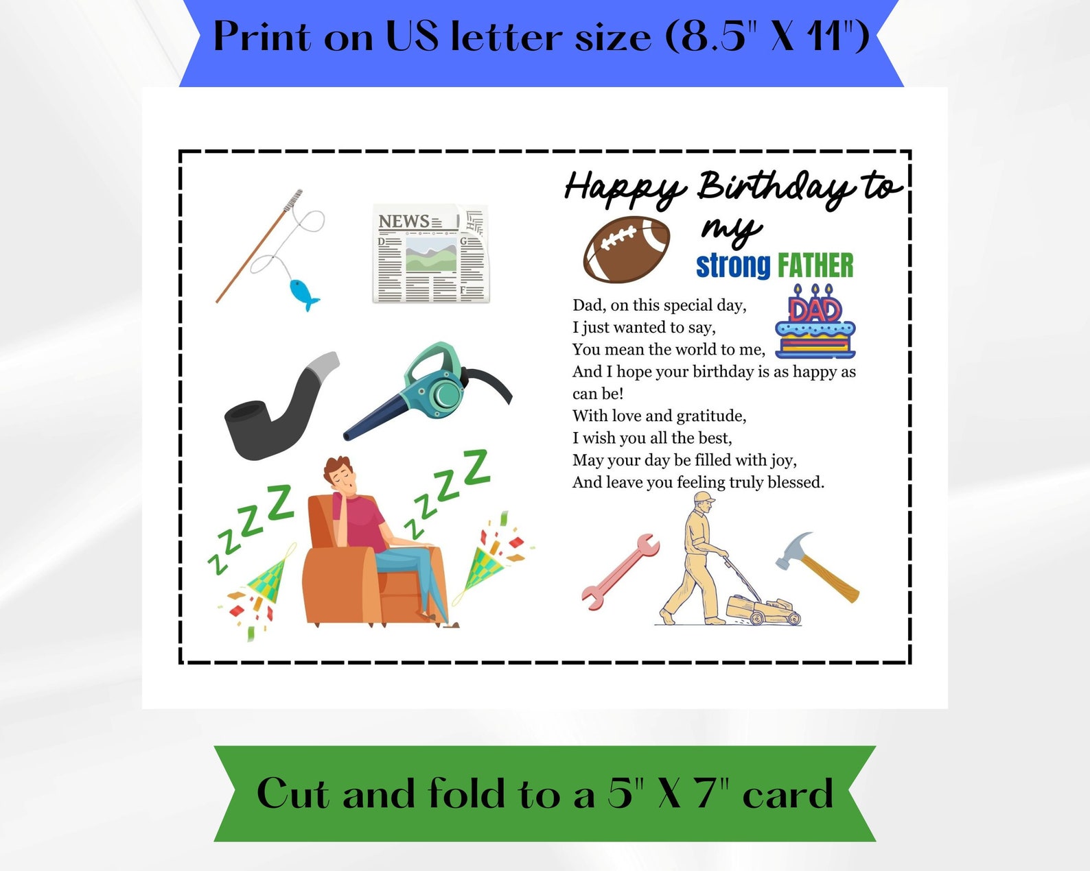 Digital Birthday Card Poem Printable PDF for Birthday for - Etsy