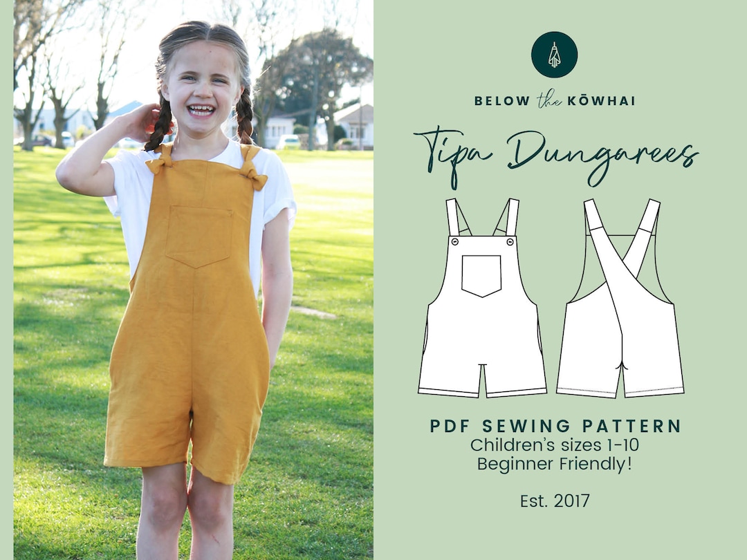 Tipa Dungarees PDF Sewing Pattern - Etsy