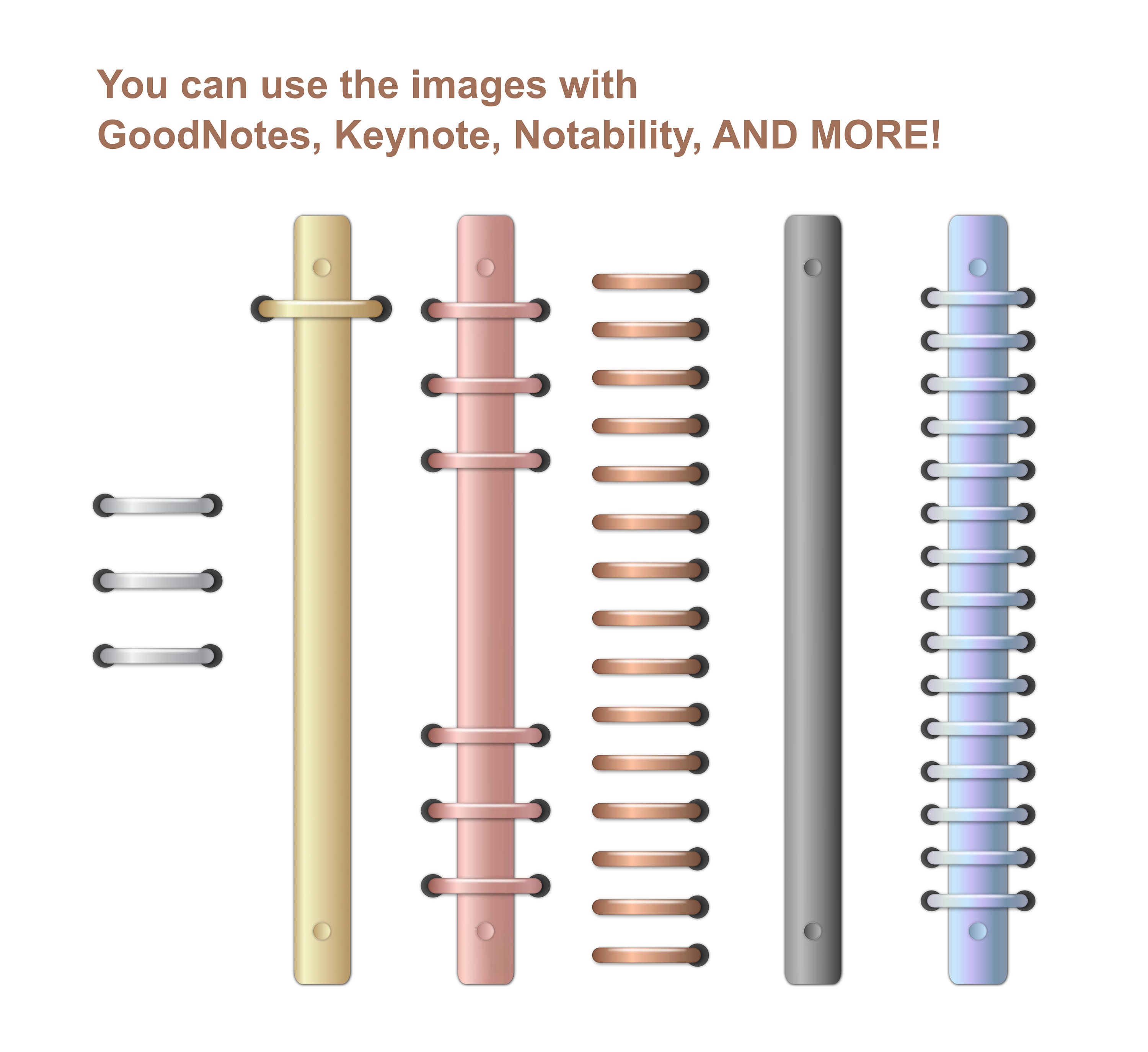 Digital Binder Rings and Binder Spines - Etsy