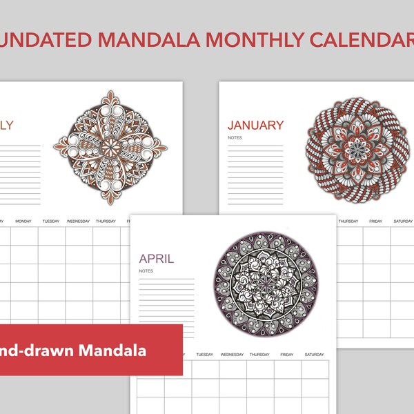 Mandala Calendar - Etsy
