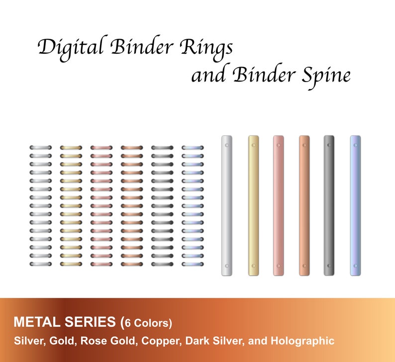 Digital Binder Rings and Binder Spines - Etsy