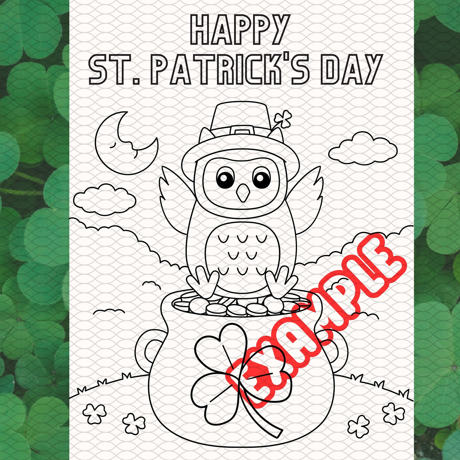 St. Patrick's Day Coloring Book Pages (pack of 8) | Teachers Coloring ...