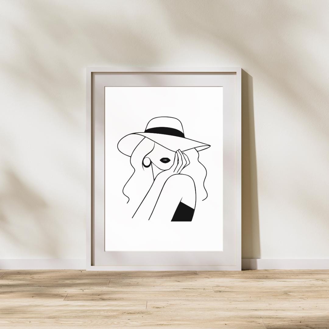 Gianna - Woman Line Art | Woman Line Drawing | Woman Line Wall Art ...