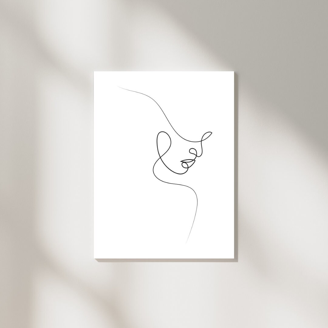 Isla - Woman Line Art | Woman Line Drawing | Woman Line Wall Art Print ...