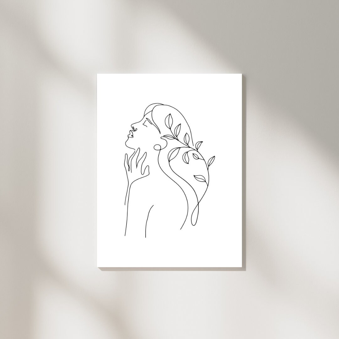 Sophia - Woman Line Art | Woman Line Drawing | Woman Line Wall Art ...