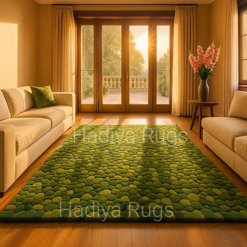 Moss Woven Carpet - Etsy UK