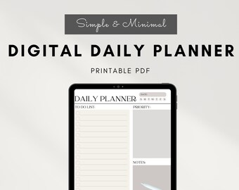 Digital Weekly Planner for Goodnotes, Notability, Minimalistic Digital ...
