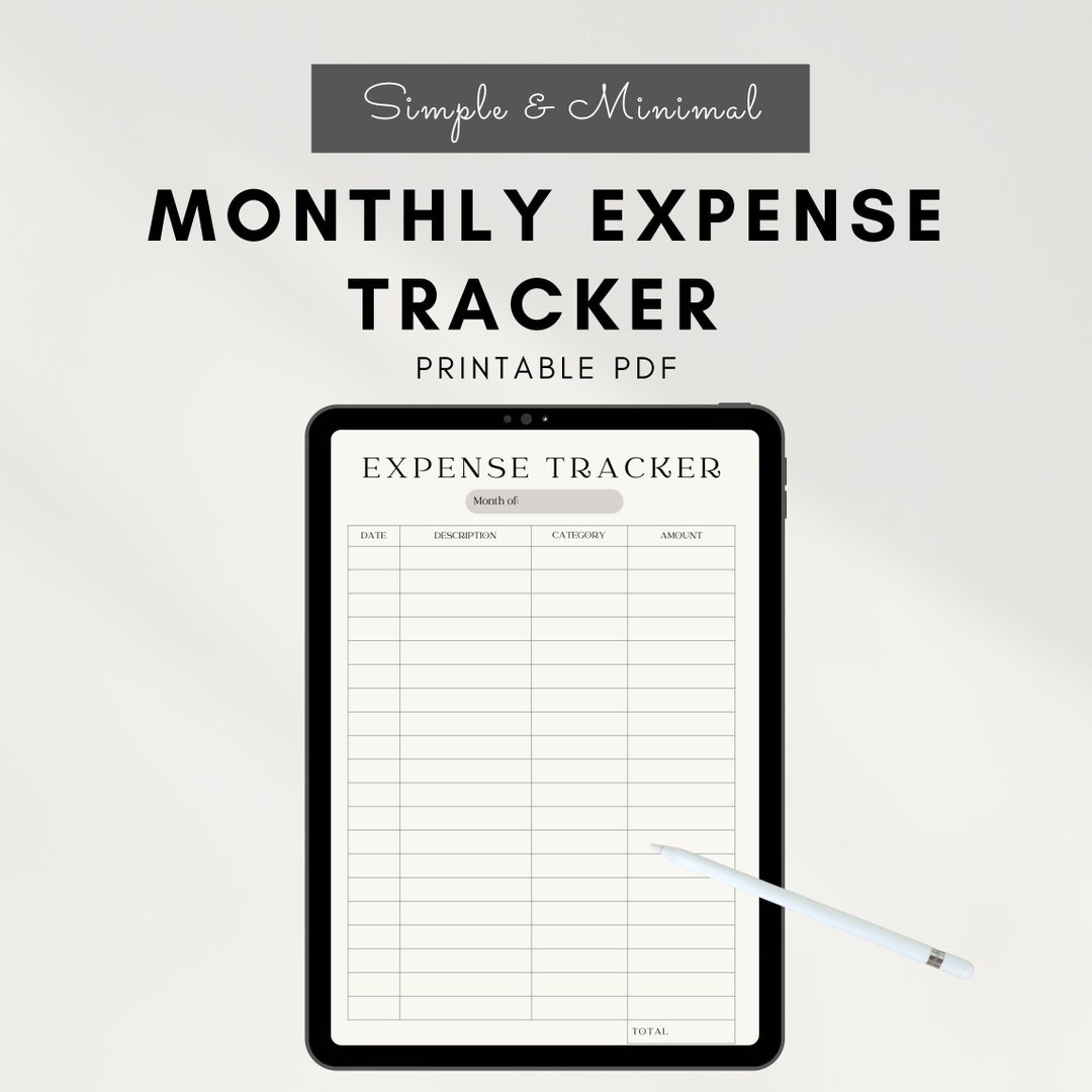 Expense Tracker Planner for Goodnotes, Notability, Minimalistic Expense ...