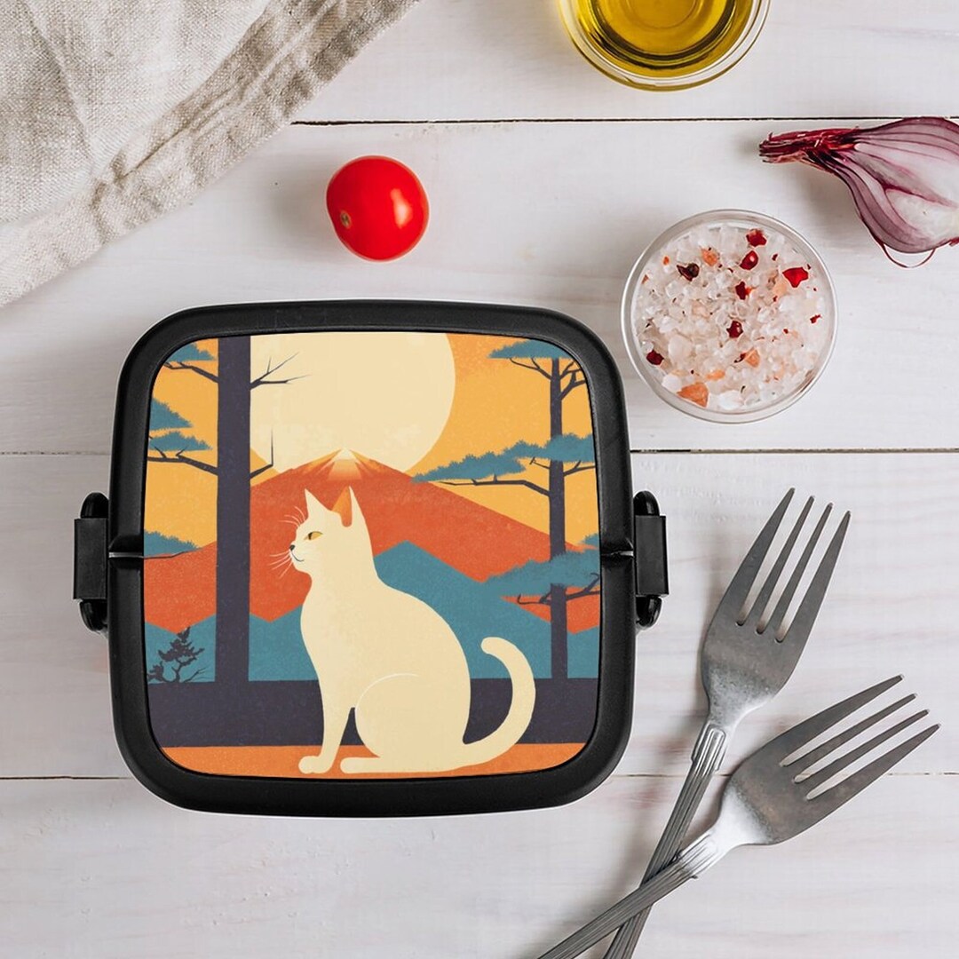 Sunset Cat Bento Box Japanese Bento Box Bento Box for Adults Lunch Box ...