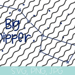 Big Dipper Little Dipper SVG PNG JPG Cut Files - Instant Download - Etsy