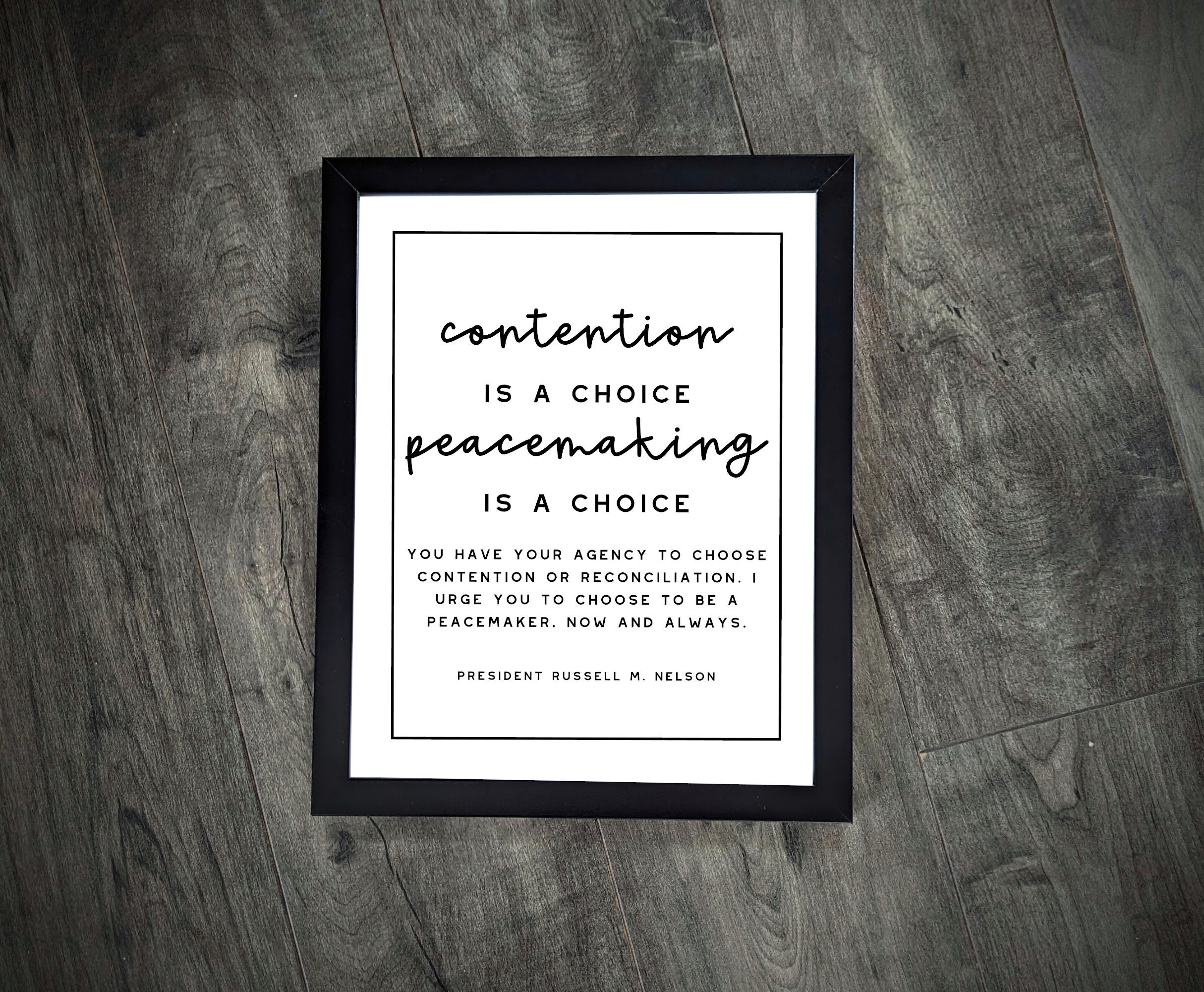 Peacemaking President Nelson Quote PRINTABLE - Instant Download - Etsy