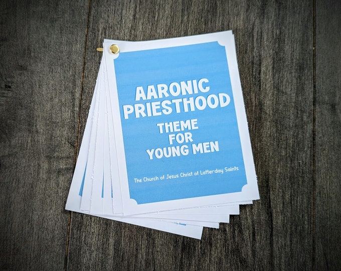 Young Men's Theme Printable - English and Spanish Aaronic Priesthood ...