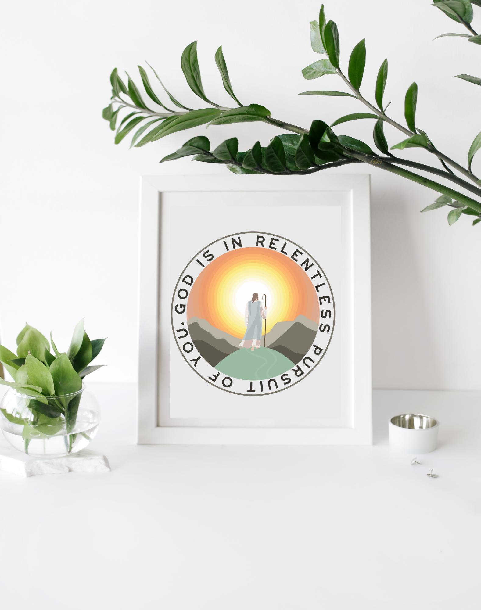 God is in Relentless Pursuit of You SVG PNG JPG Cut Files & Printables ...