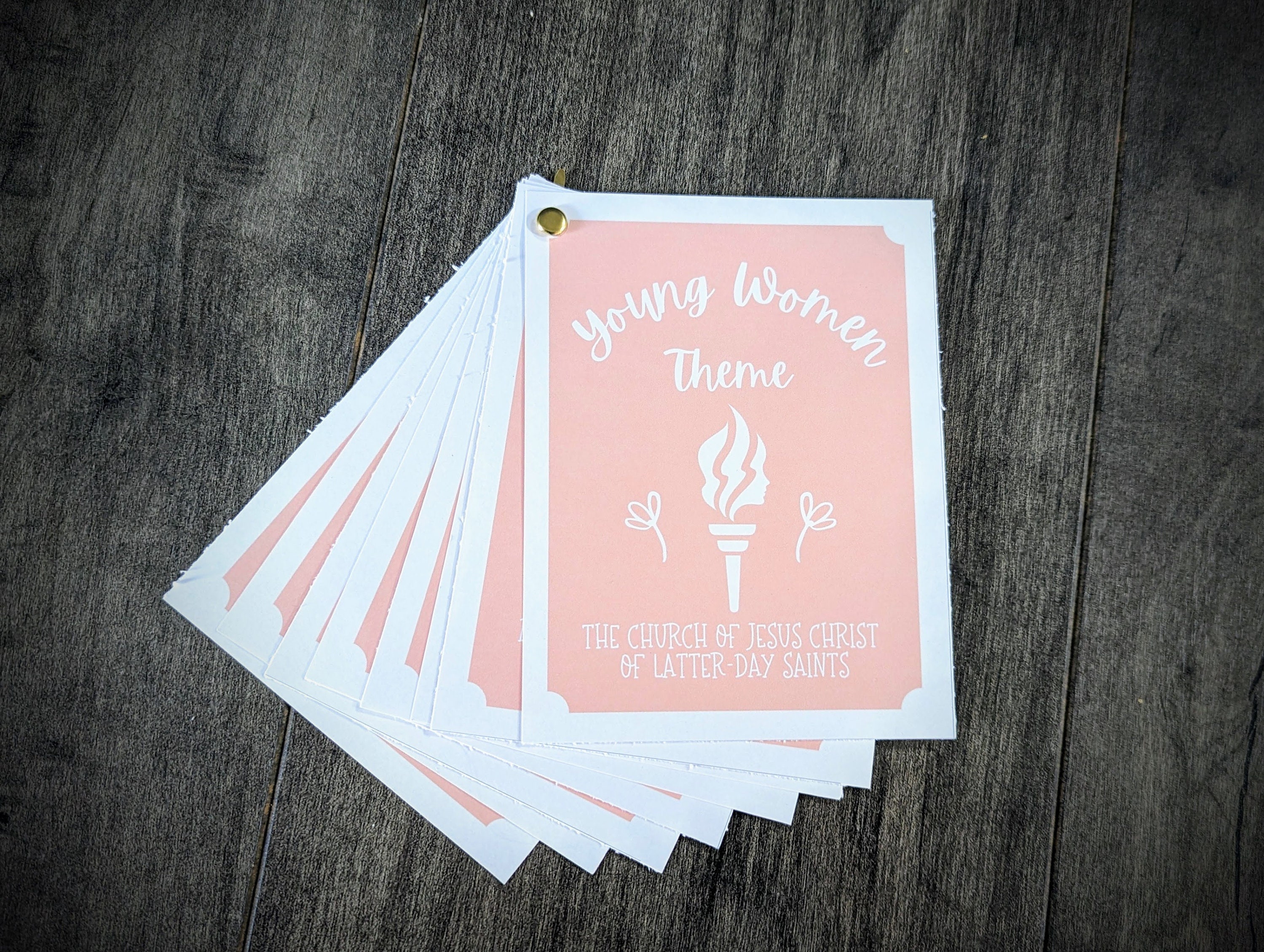 Young Women Theme Memorization Cards PRINTABLE - Instant Download - Etsy