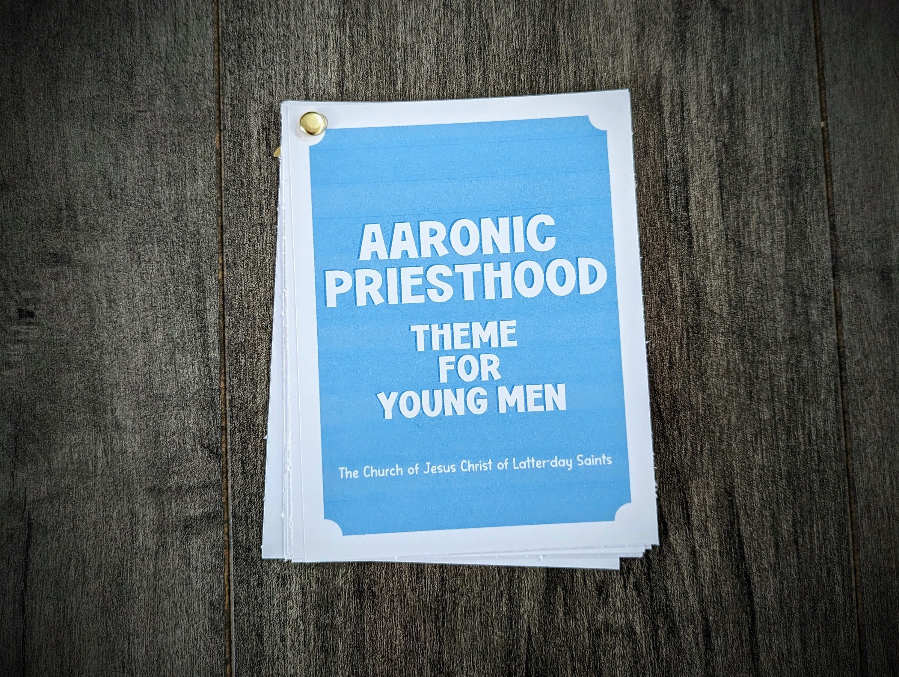 Aaronic Priesthood Theme for Young Men Memorization Cards PRINTABLE ...