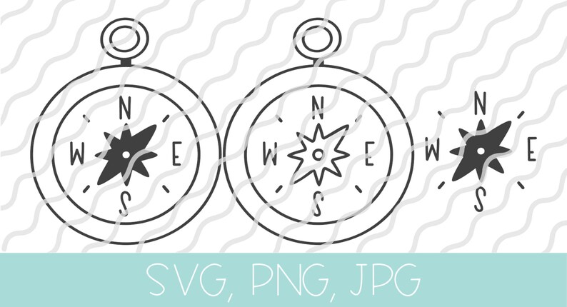 Compass SVG PNG JPG Cut Files - Instant Download - Etsy