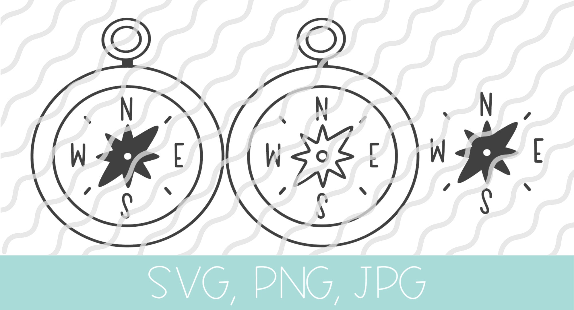 Compass SVG PNG JPG Cut Files - Instant Download - Etsy
