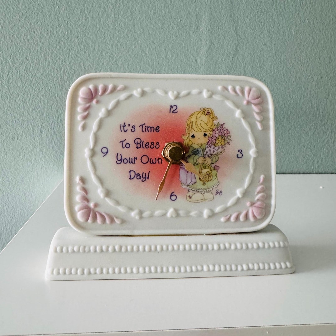 Rare Vintage Precious Moments Clock Figurine 'it's Time to Bless Your ...