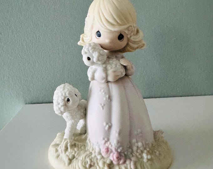Rare Vintage Precious Moments Figurine 'the Lord is My Shepherd' With ...
