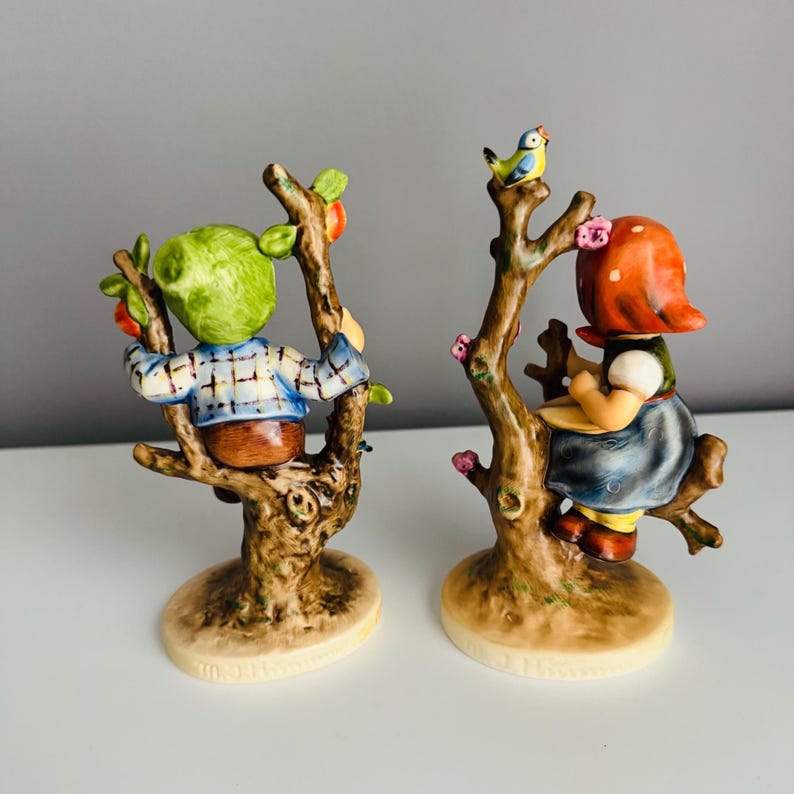 Rare Vintage Hummel Figurine 'apple Tree Girl' and "apple Tree Boy" Set ...