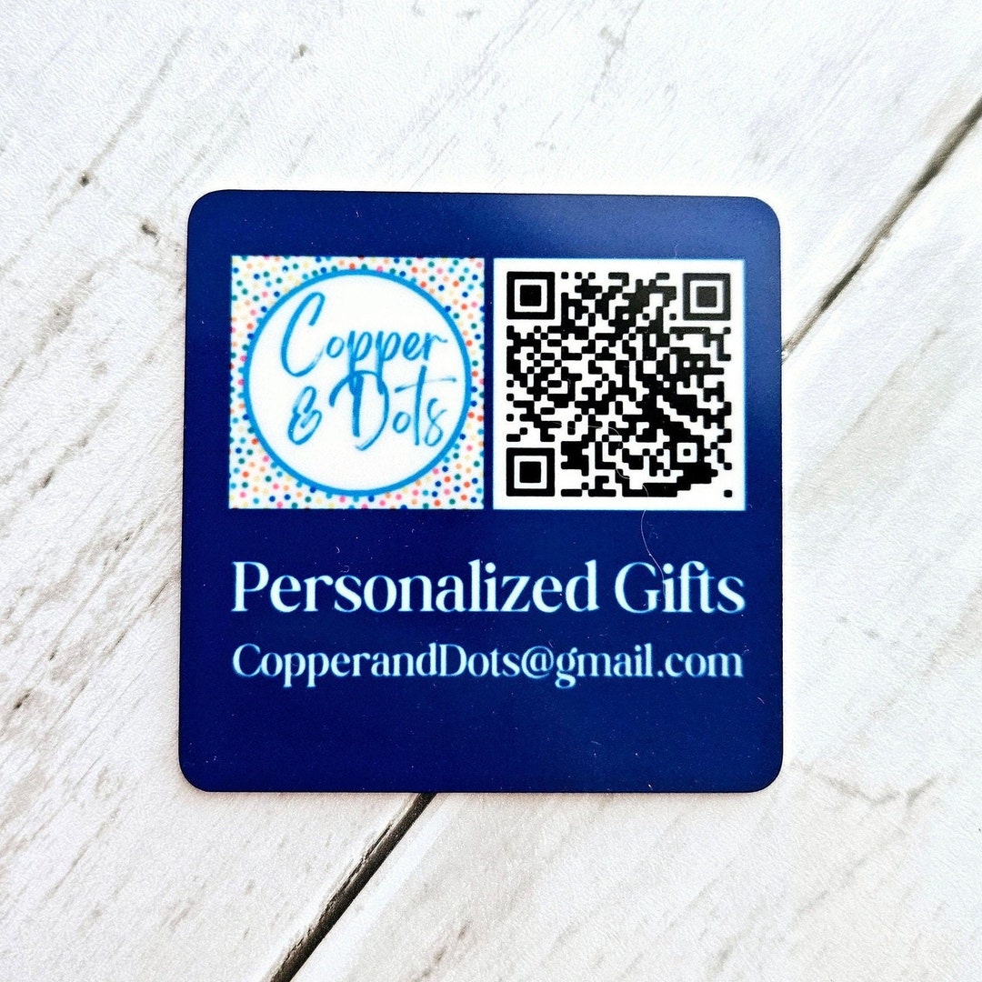 Business Company Logo Magnet With QR Code. Giveaways| Small Business ...