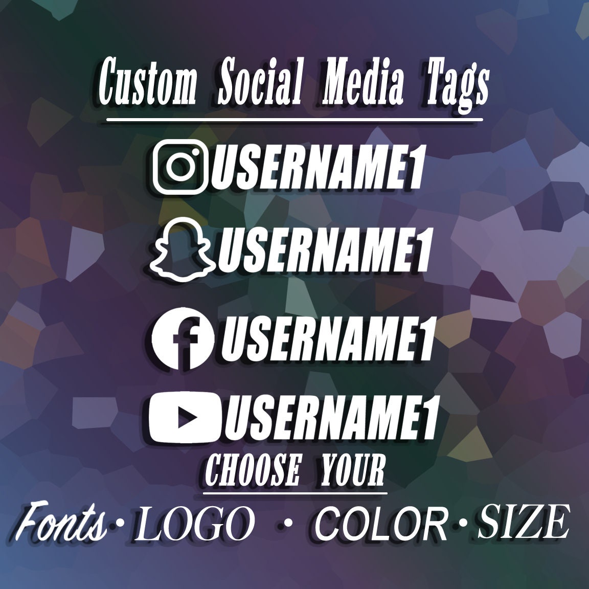 Custom Social Media Vinyl Sticker Decal - Etsy