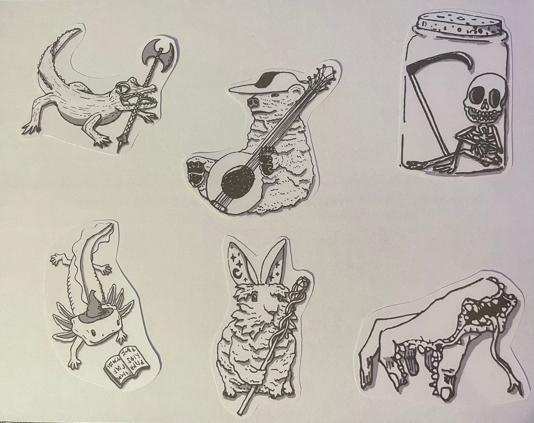 Cute & Creepy Sticker Series 1 - Etsy