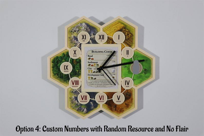 Settlers Game Room Clock Favorite Color I Play White Edition - Etsy