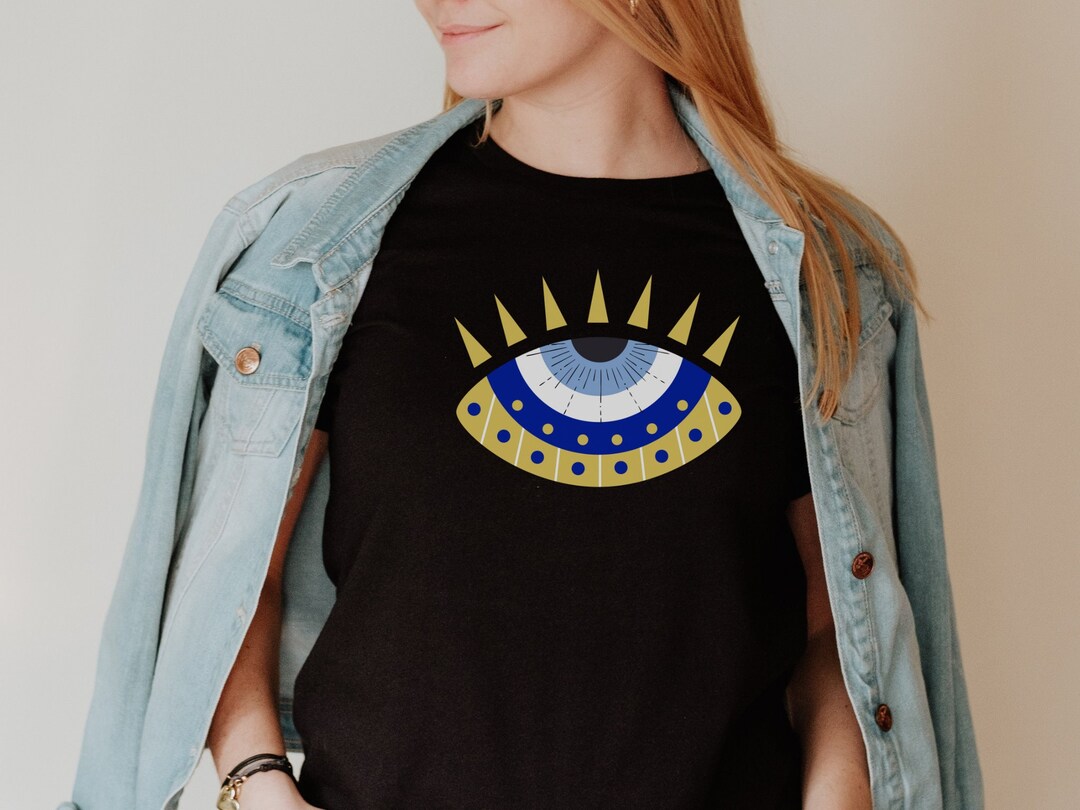 Evil Eye Tee Shirt, Graphic Tee Shirt, Evil Eye Protection, Meditation ...