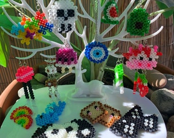 Lightning Bolt Mini Perler Melt Bead Earrings - Etsy