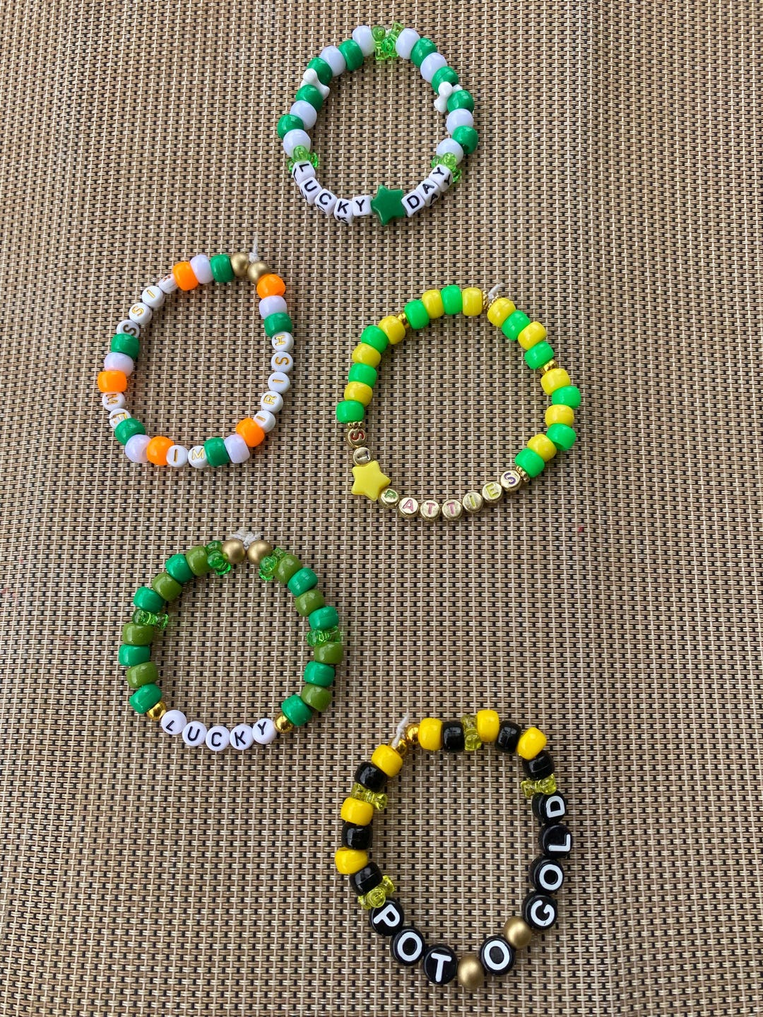 St. Patties Day Kandi Bracelets - Etsy