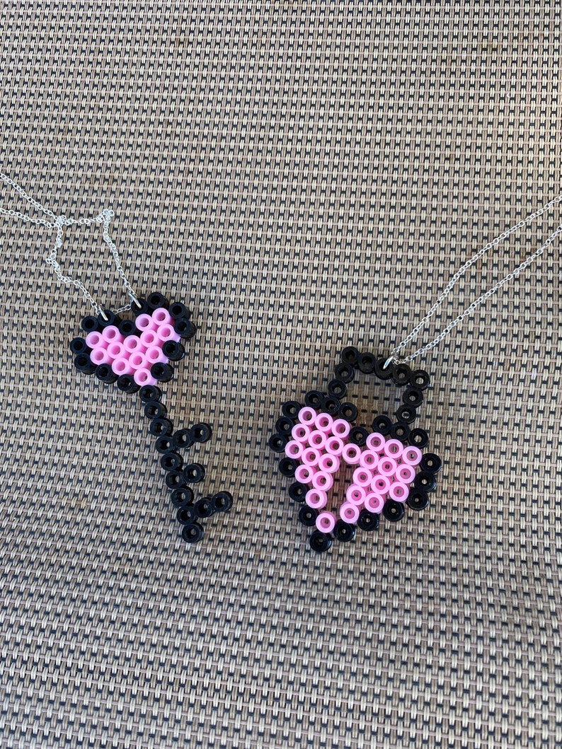 Heart Style Perler Bead Necklace Cord or Chain - Etsy