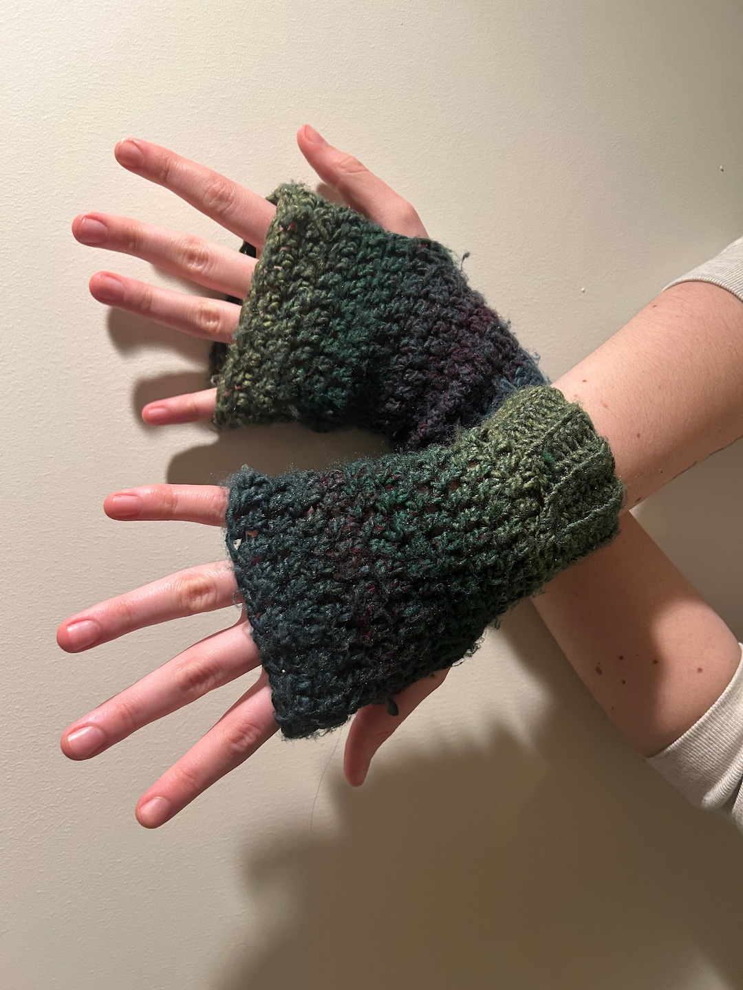 Custom Crotchet Fingerless Gloves - Etsy