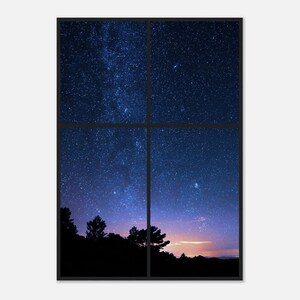 Star Poster - Premium Poster Frame - Stunning Window View of Starscape ...
