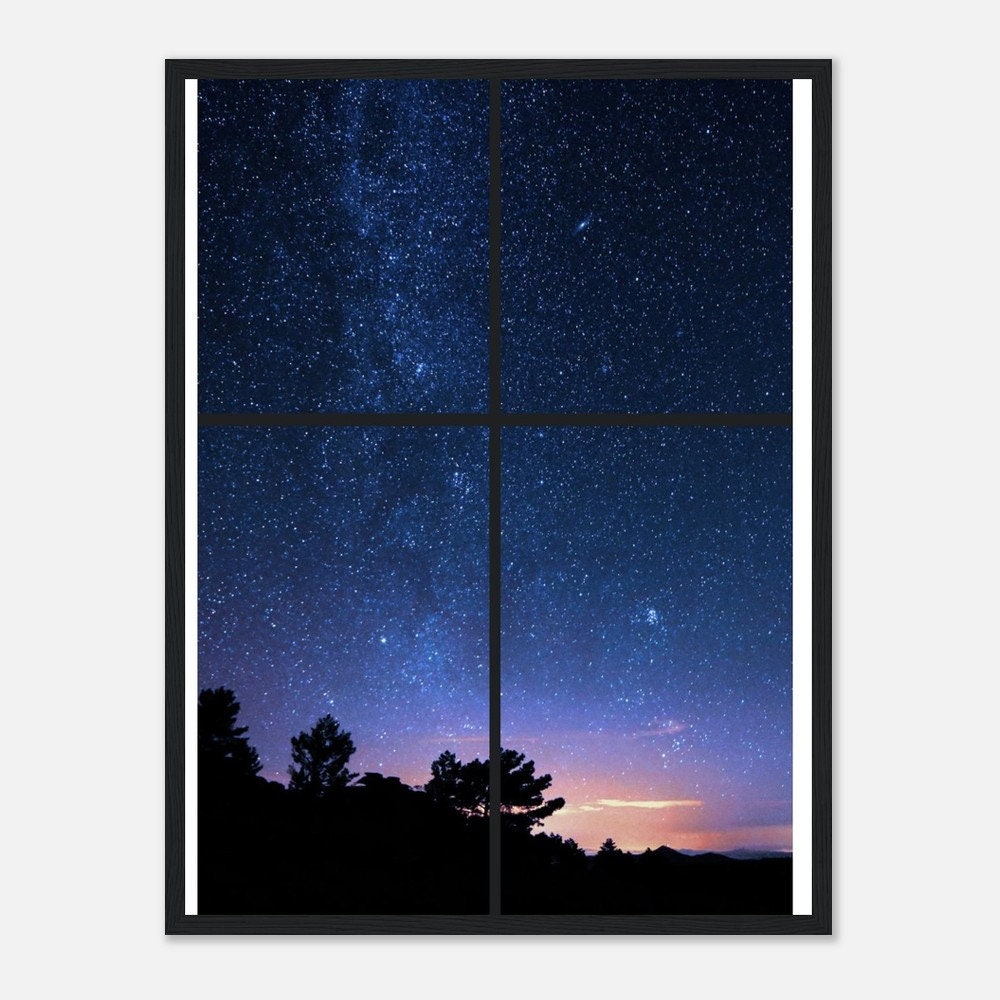 Star Poster - Premium Poster Frame - Stunning Window View of Starscape ...
