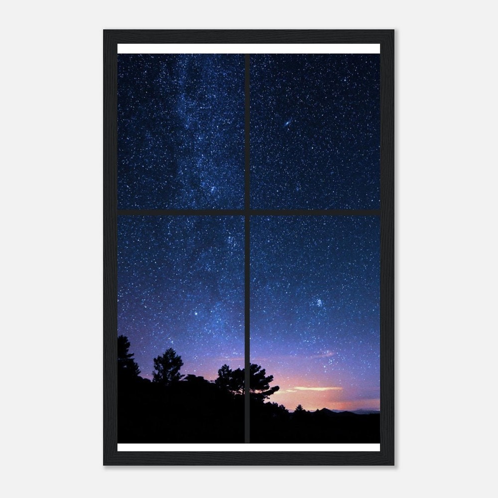 Star Poster - Premium Poster Frame - Stunning Window View of Starscape ...