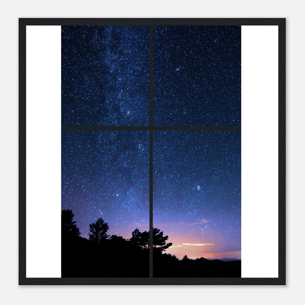 Star Poster - Premium Poster Frame - Stunning Window View of Starscape ...
