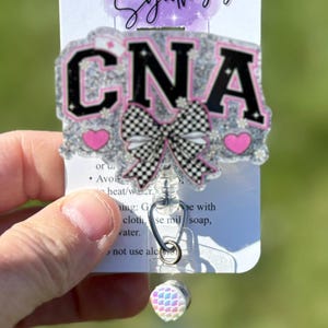CNA, Certified Nursing Assistant Badge Reel, Cute Cna Badge Reel ...