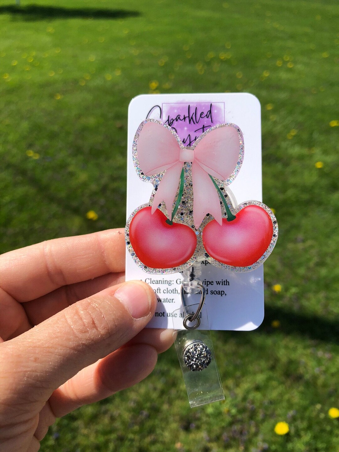 Coquette Cherries, Coquette Girly Badge Reel, Coquette Cherries Badge Reel, Nurses Badge Reel ...