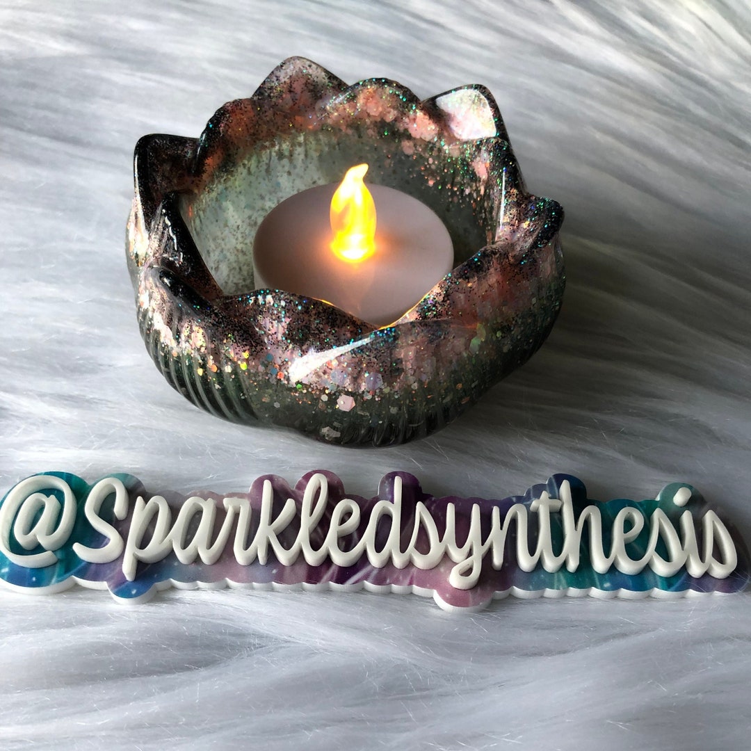 Resin Tealight Candle Holder Epoxy Art Handmade Home Decor - Etsy