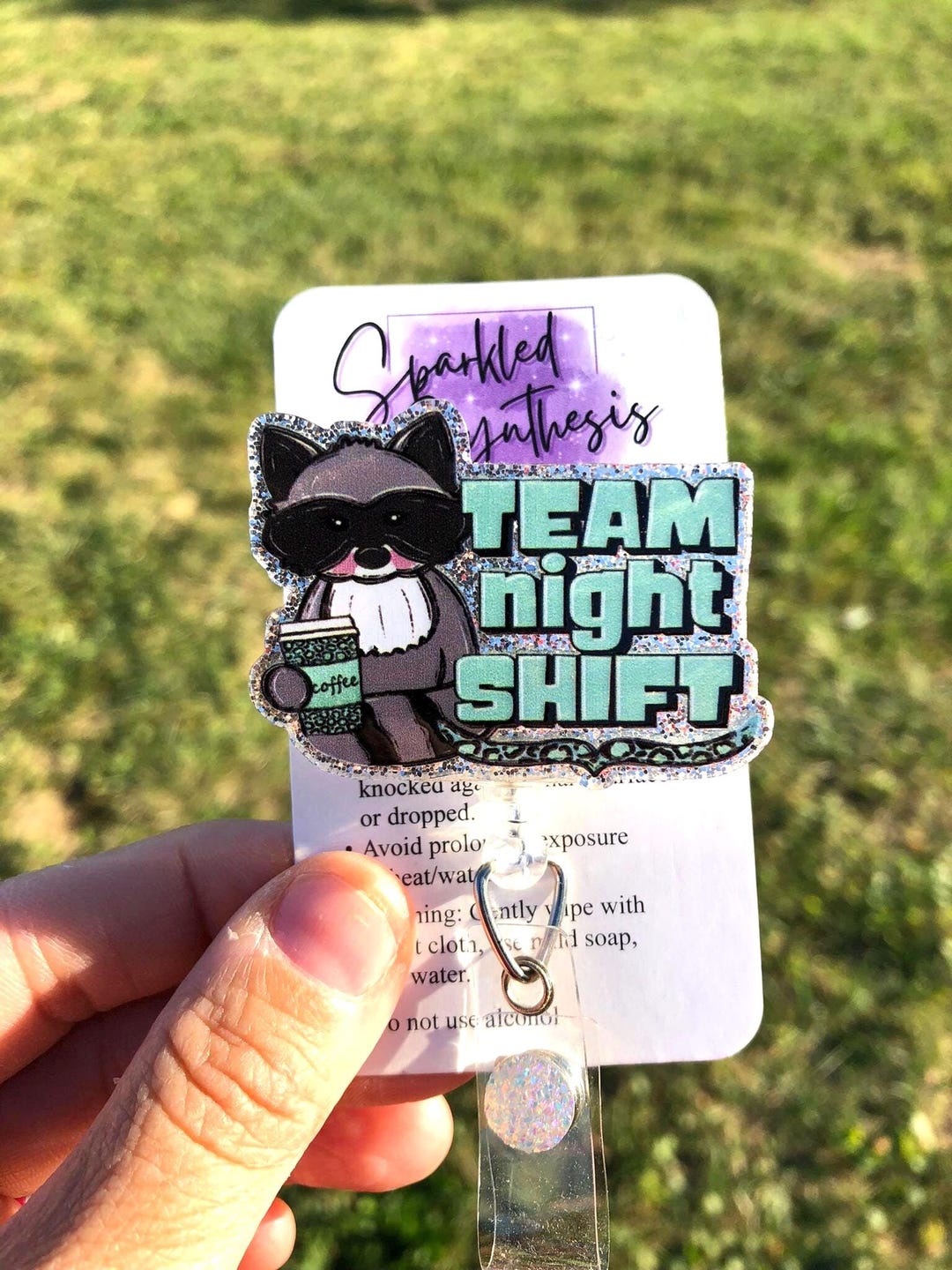 Team Night Shift, Night Shift Retractable Badge Reel, Nurses Badge Reel ...