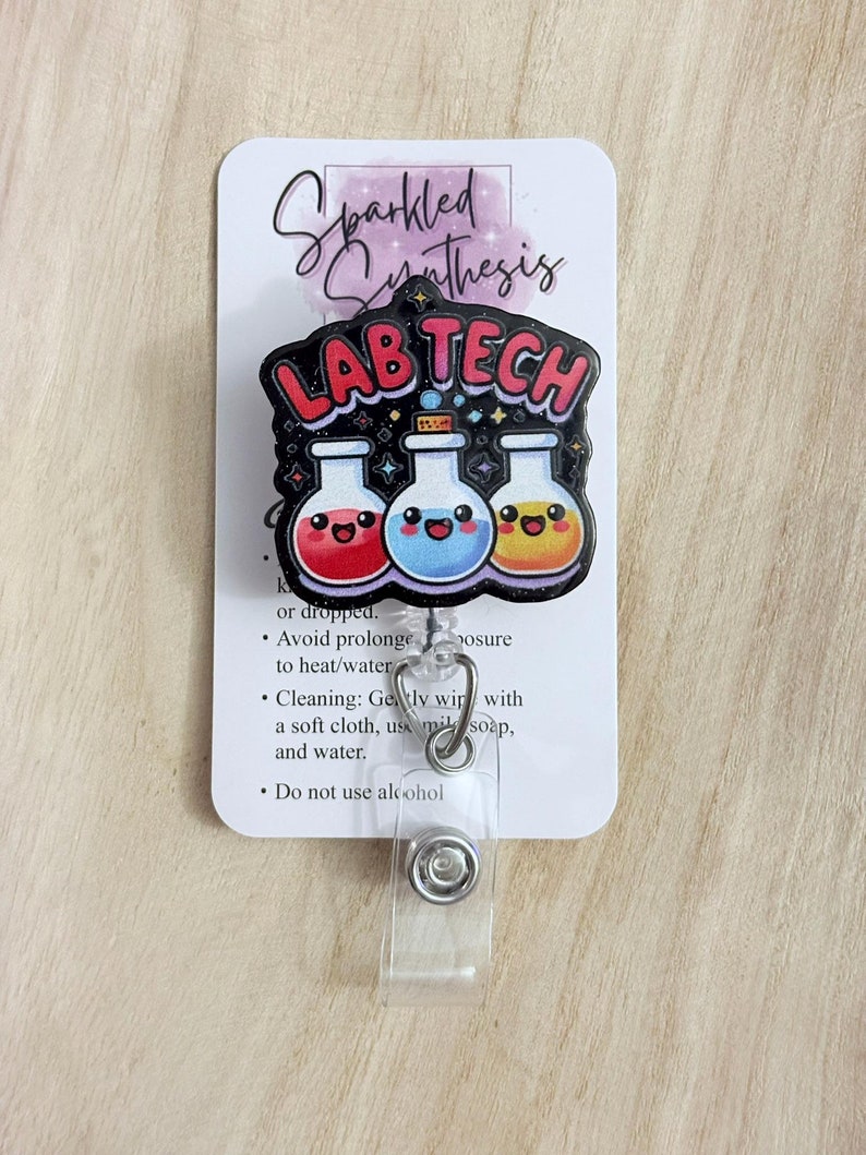 Lab Tech Badge Reel, Medical Badge Reel, Science Badge Reel, Lab Badge ...