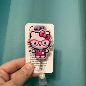 Cute Kitty Badge Reel, HK Badge Reel, HK Nurse Badge Reel, Nursing ...