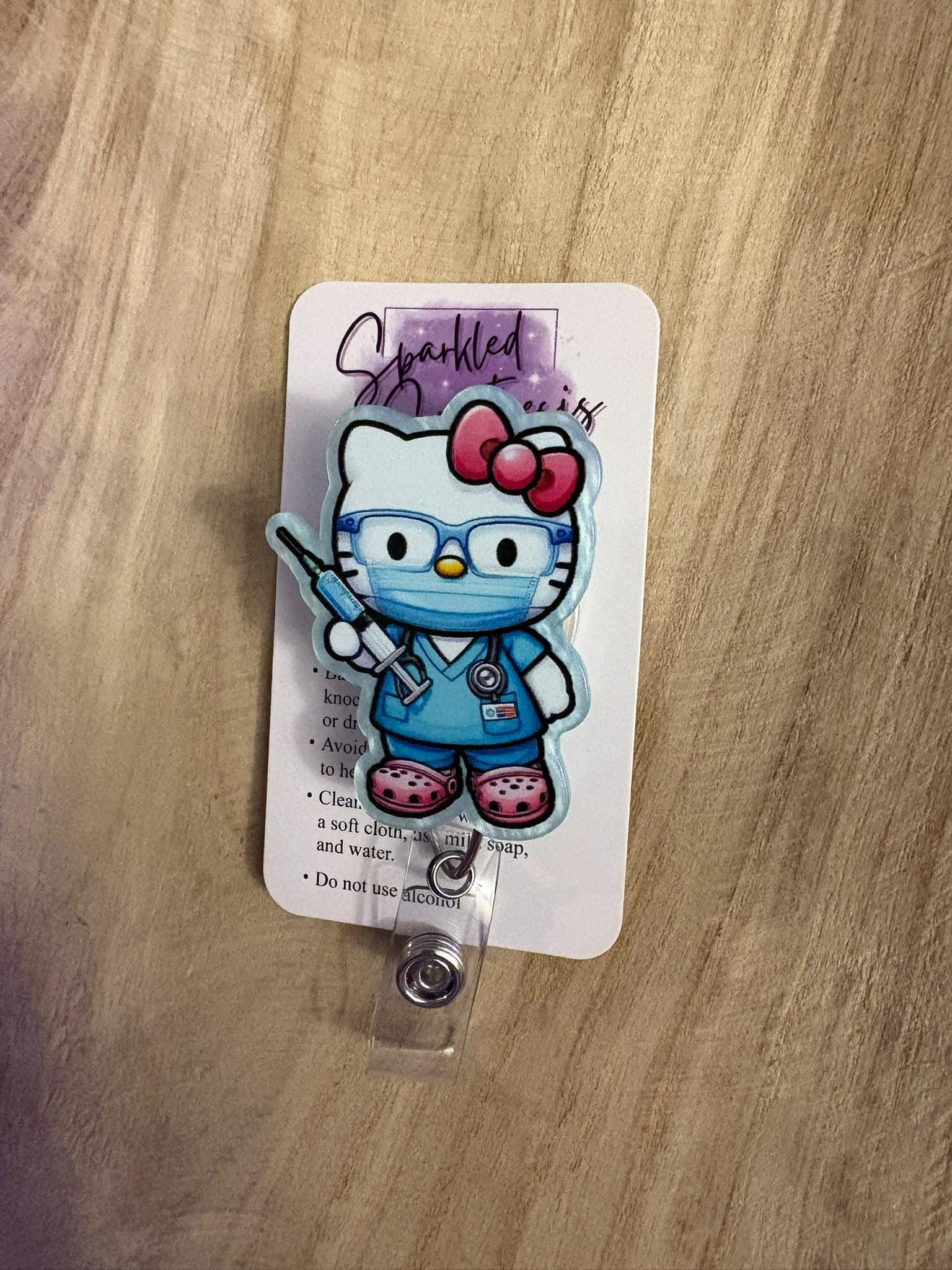 Cute Kitty Badge Reel, HK Badge Reel, HK Nurse Badge Reel, Nursing ...
