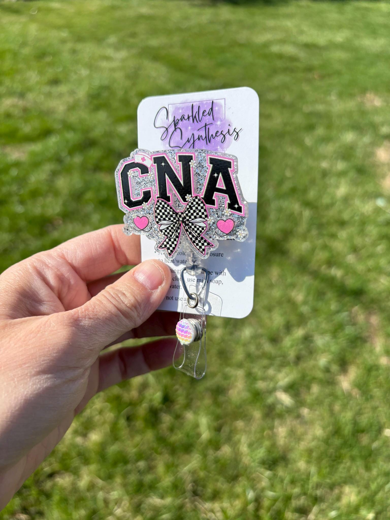 CNA, Certified Nursing Assistant Badge Reel, Cute Cna Badge Reel ...