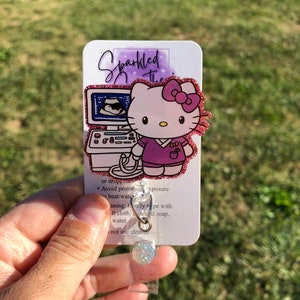 Cute Kitty Sonographer, Sonographer Badge Reel, Ultrasound Badge Reel ...