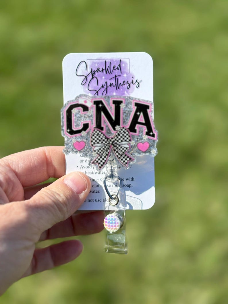 CNA, Certified Nursing Assistant Badge Reel, Cute Cna Badge Reel ...