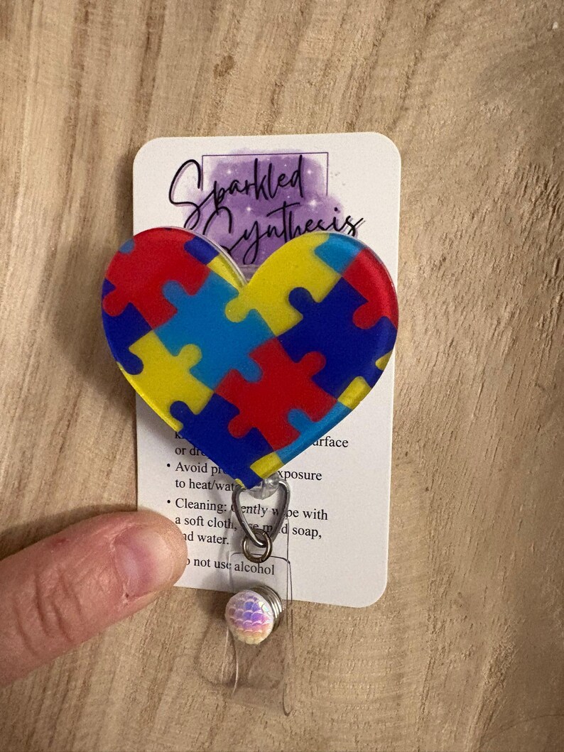 Autism Heart, Autism, Autism Badge Reel, Autism Heart Badge Reel ...