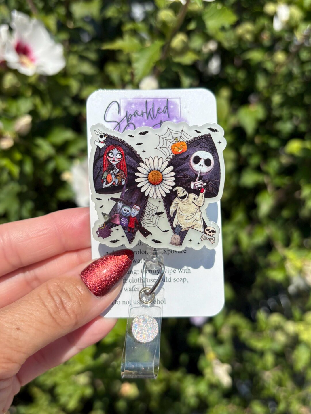 Halloween Coquette Bow, Coquette Bow Badge Reel, Retractable Badge Reel ...